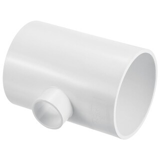 4" x 1 1/4" 3 Way Tee Pipe Fittings UPVC, Joint Coupling Pipe Adapter, White - Bed Bath & Beyond ...